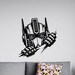 Transformer Wall Decal Vinyl Sticker Optimus Peeking Wall Decor Kids ...