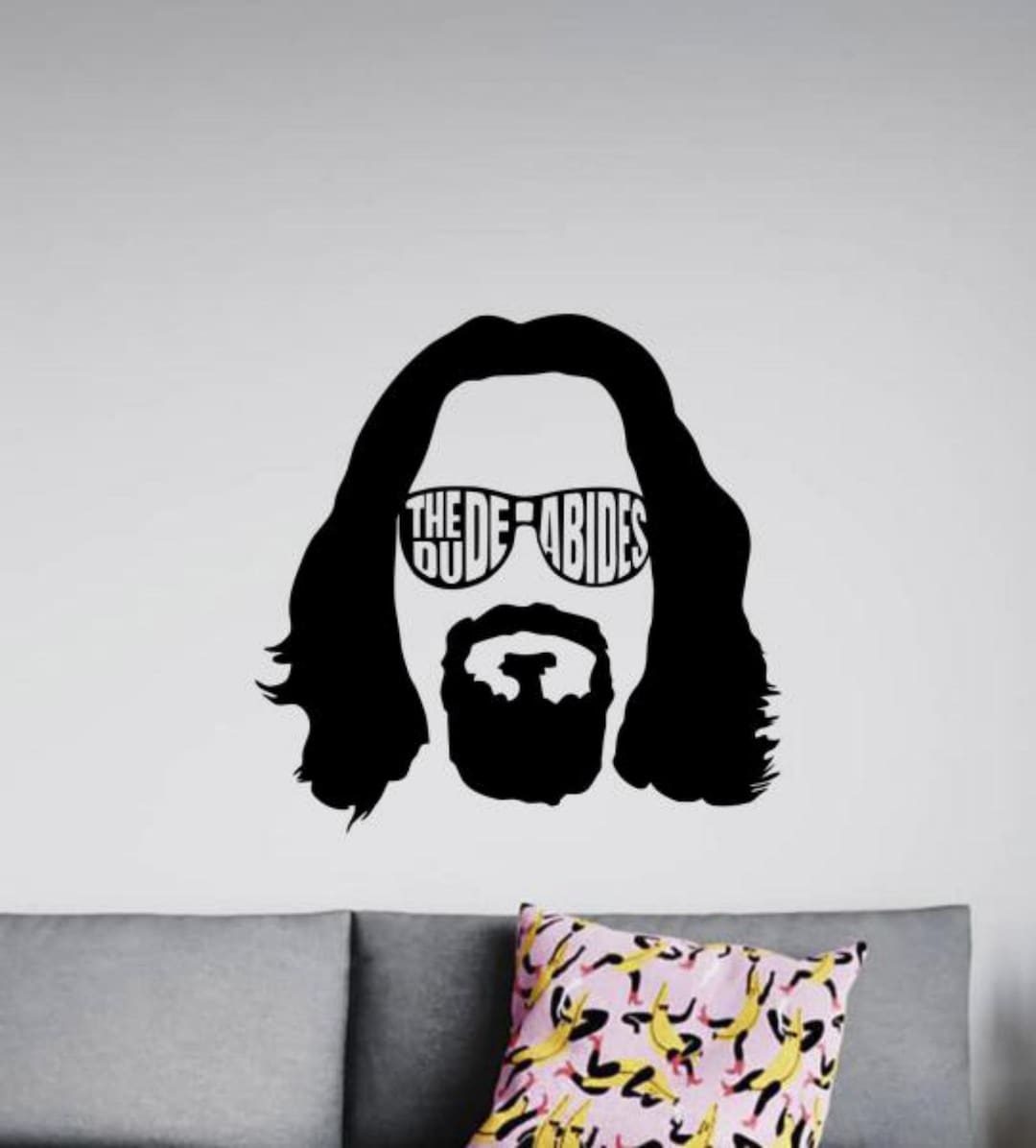 The Dude Abides Decal Wall Vinyl Sticker Lebowski Wall Decor Window ...