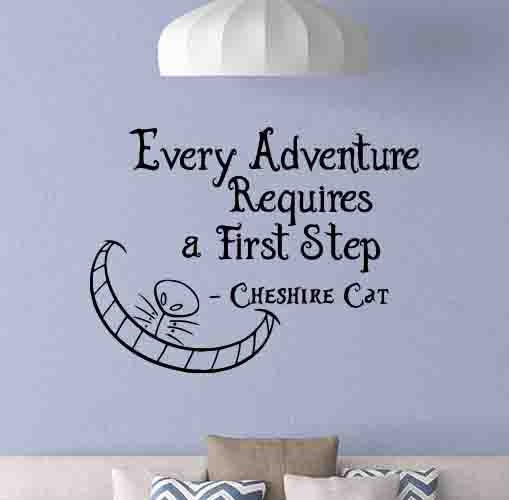 Every Adventure Requires a First Step Wall Decal Alice in Wonderland ...