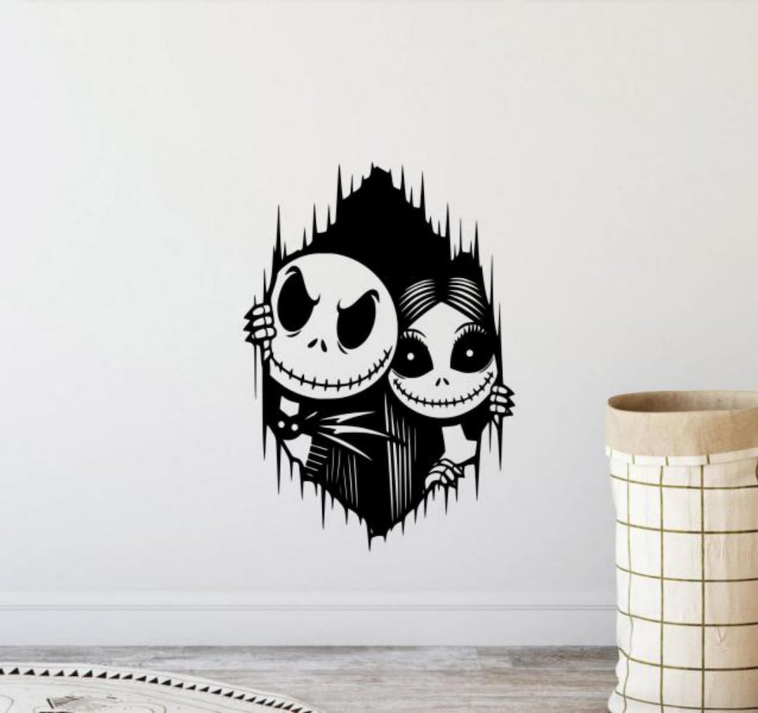 Jack and Sally Wall Decal Vinyl Sticker Nightmare Wall Decor Window ...