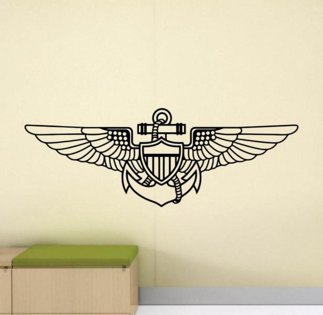 Navy Aviator Ordnance Wall Decal Vinyl Sticker Naval Aviation Wings ...