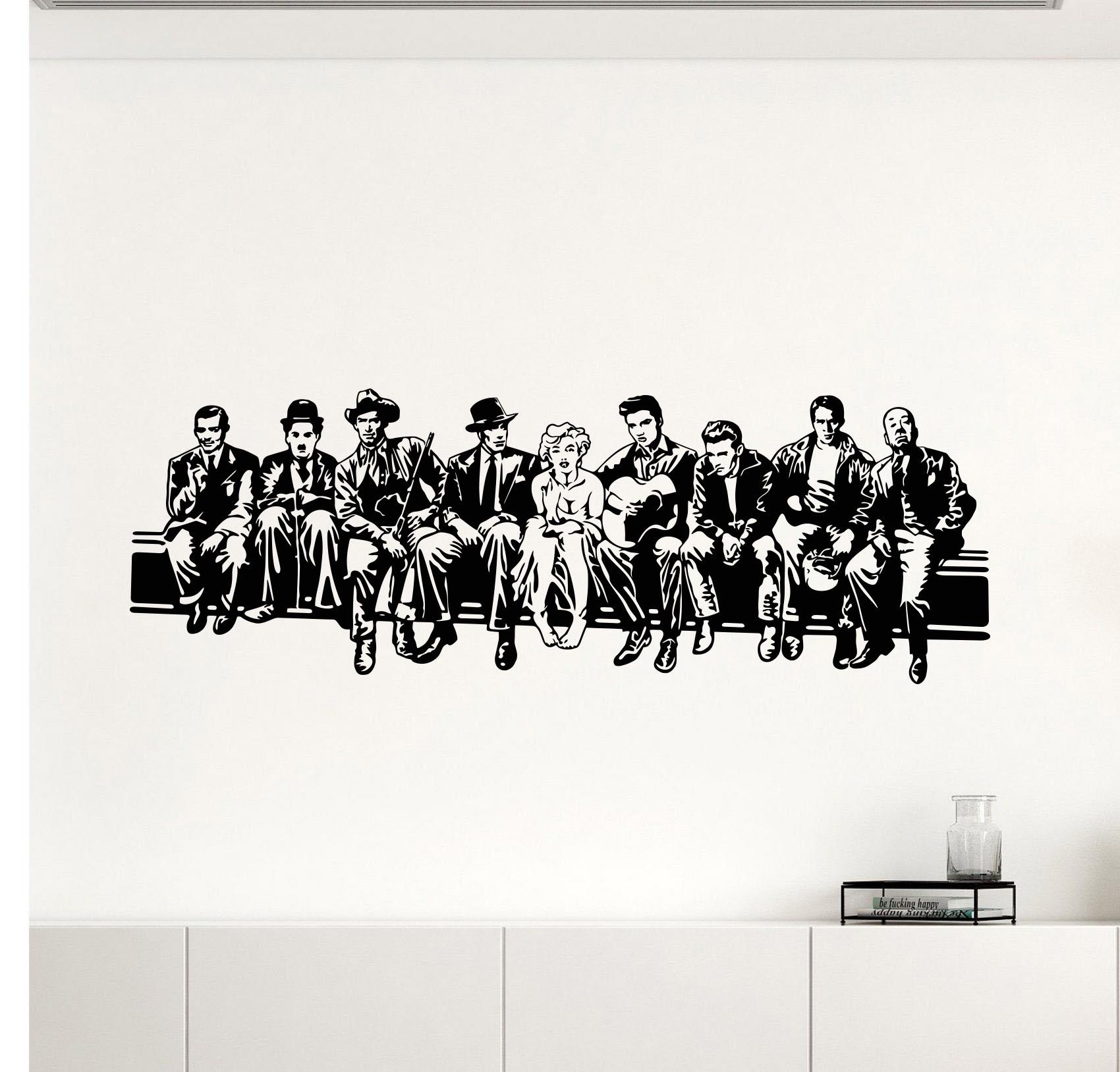 Hollywood Wall Decal Cinema Poster Movie Vinyl Sticker Stencil Film ...