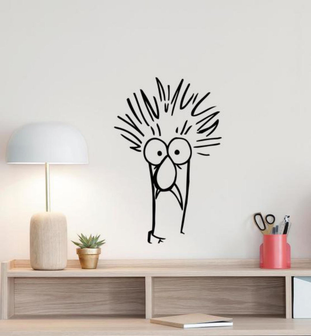 Beaker Muppet Decal Wall Vinyl Sticker Cartoon Wall Decor Window Door ...