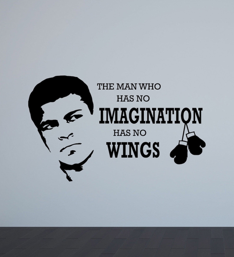 Muhammad Ali Quote Wall Decal Boxer Poster Motivational Sign Gym Vinyl ...