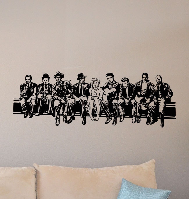 Hollywood Wall Decal Cinema Poster Movie Vinyl Sticker Stencil - Etsy