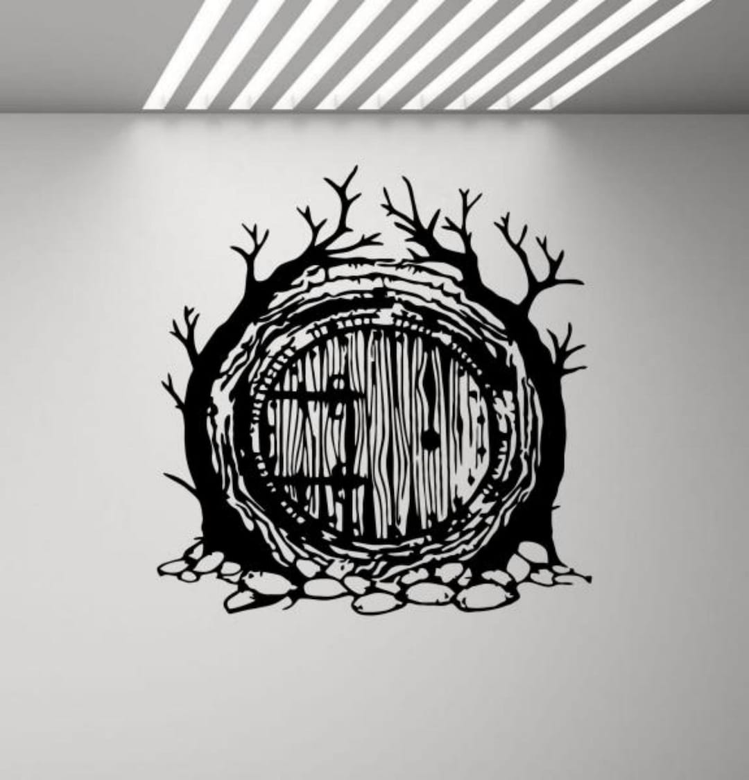 Hobbit Door Wall Decal Vinyl Sticker Shire Decor Wizard Sign Gift Kids ...