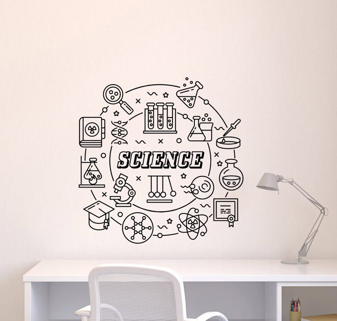 Science Stickers Science Wall Decal Classroom Wall Decor Sign Education ...