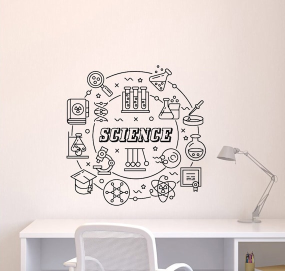 Science Stickers Science Wall Decal Classroom Wall Decor Sign | Etsy