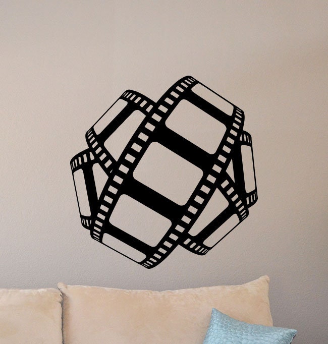 Cinema Wall Decal Film Strip Sign Tape Film Poster Home Theater Decor ...