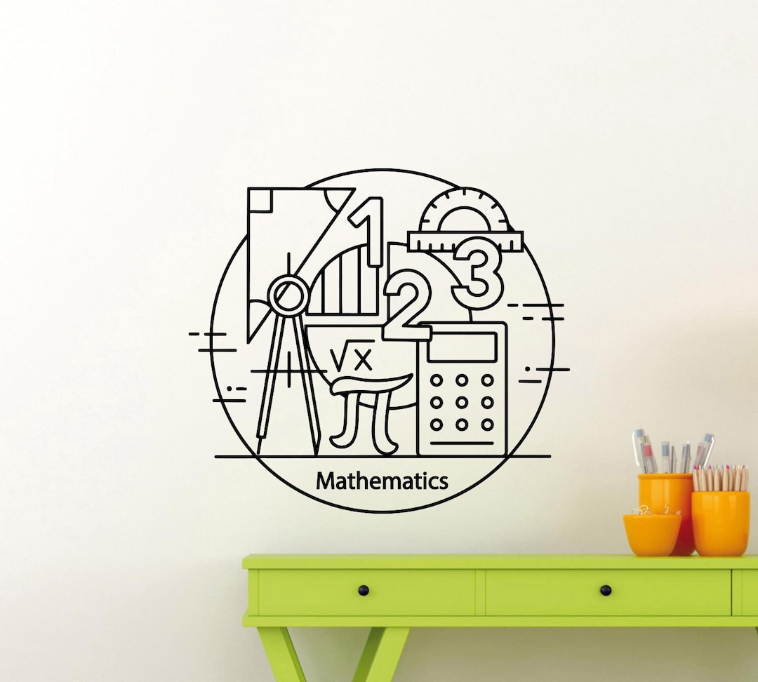 Math Classroom Decor Mathematics Wall Decal Math Sign Education Poster ...