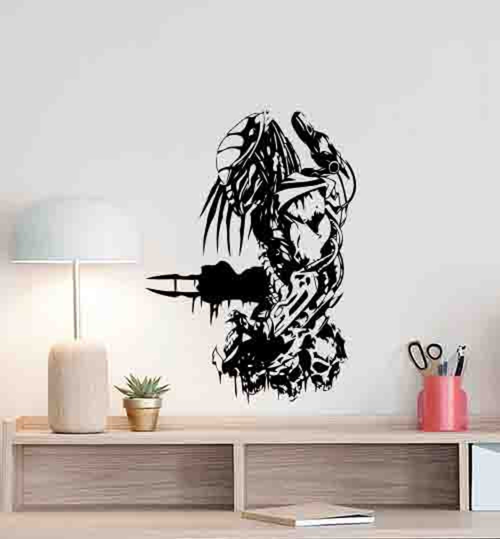 Predator Wall Decal Sign Superhero Poster Gift Kids Bedroom Comics ...