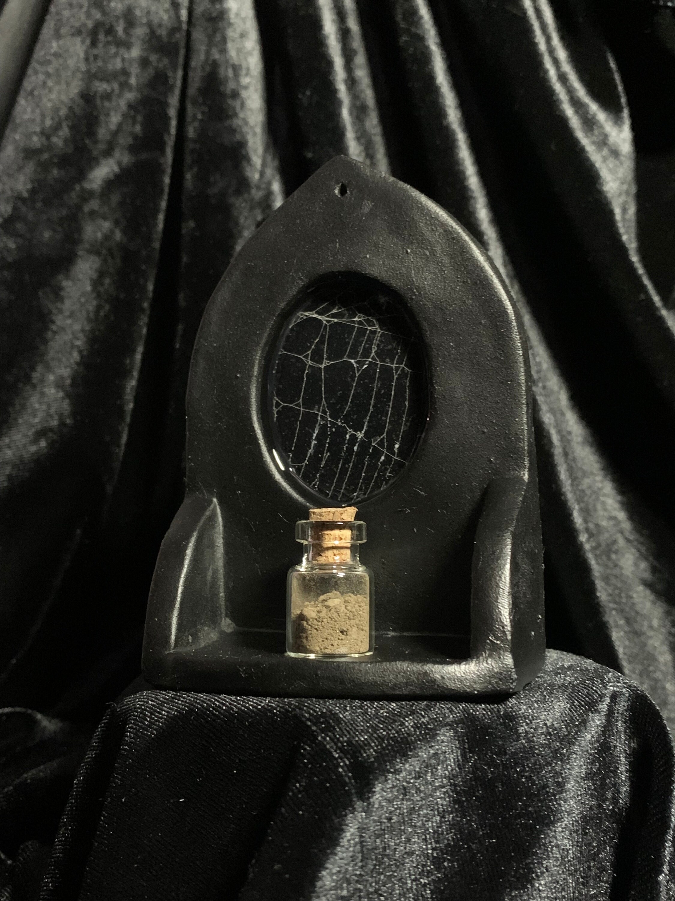 Gothic Reliquary- Real Preserved Spiderweb and Grave Dirt Wall Niche ...
