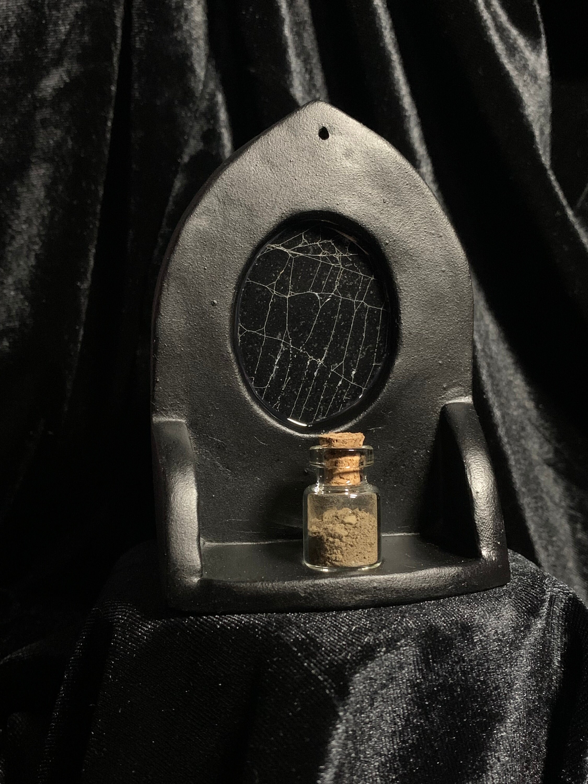 Gothic Reliquary- Real Preserved Spiderweb and Grave Dirt Wall Niche ...