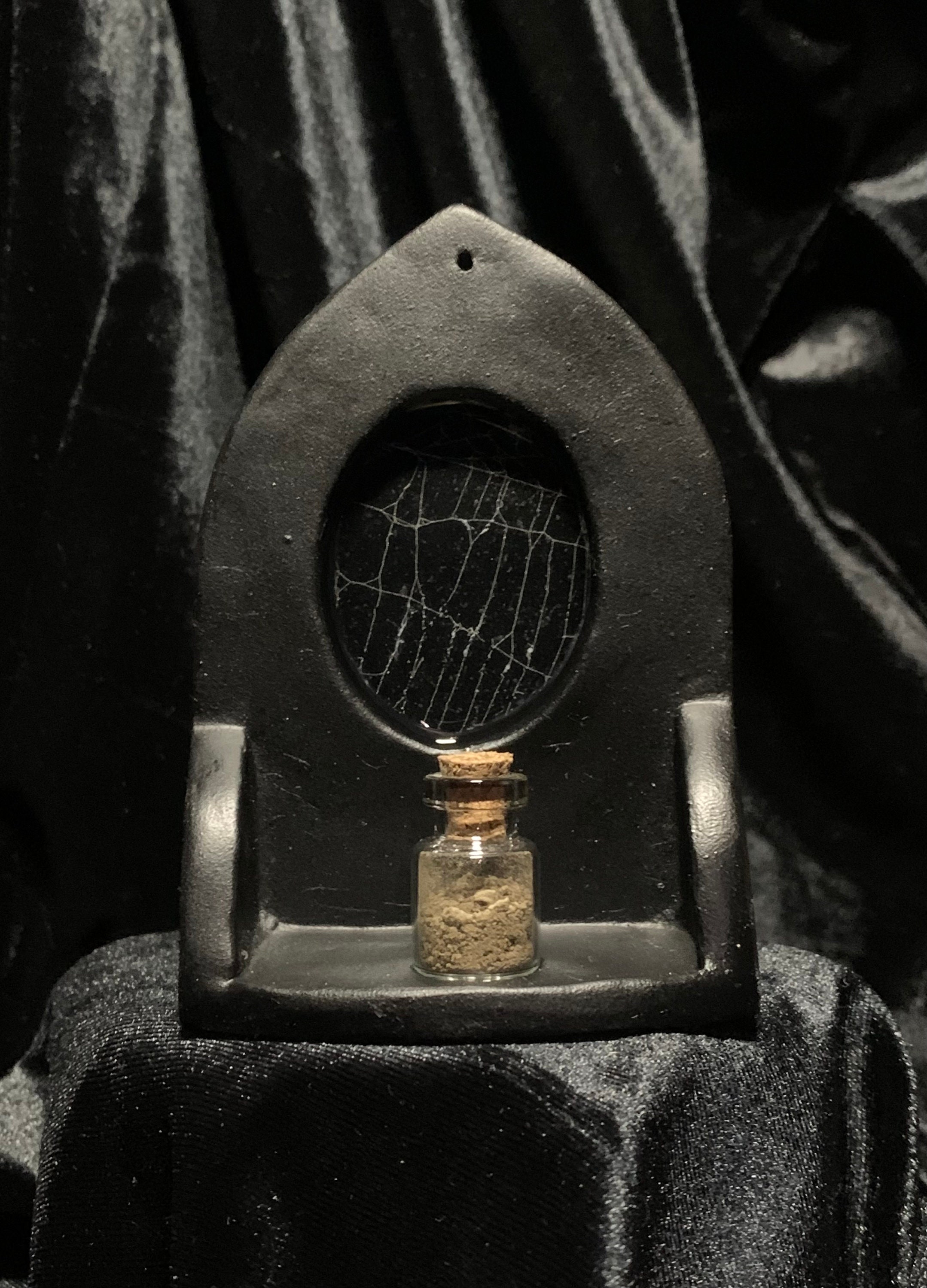 Gothic Reliquary Real Preserved Spiderweb and Grave Dirt Wall Niche ...
