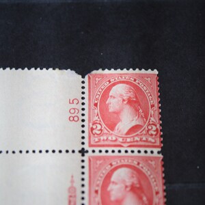 US Stamps 279B From 1899 Strip of 3 Stamps With Plate Number | Etsy