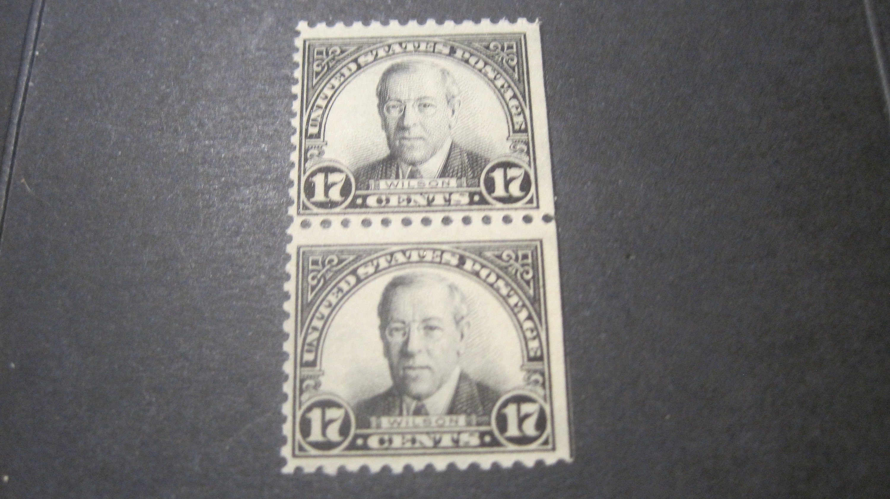 US Stamps Scot 623 Wilson 17 Cents Pair Mint Original Gum Never Hinged ...