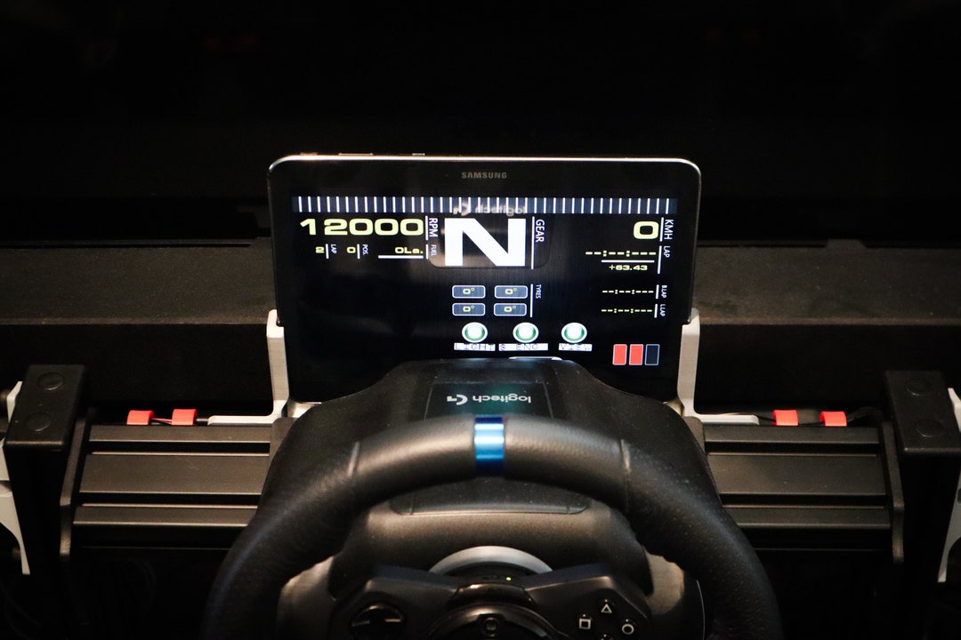 Tablet Mount [w/ Hardware] for SIM Racing Aluminum Profile Rig 8020 ...