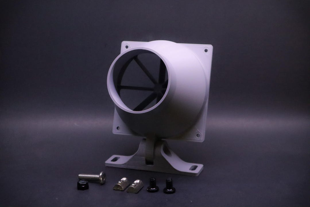 Adjustable 120mm Fan Mount to 3"(75mm) Duct Adapter | Wind Simulator ...