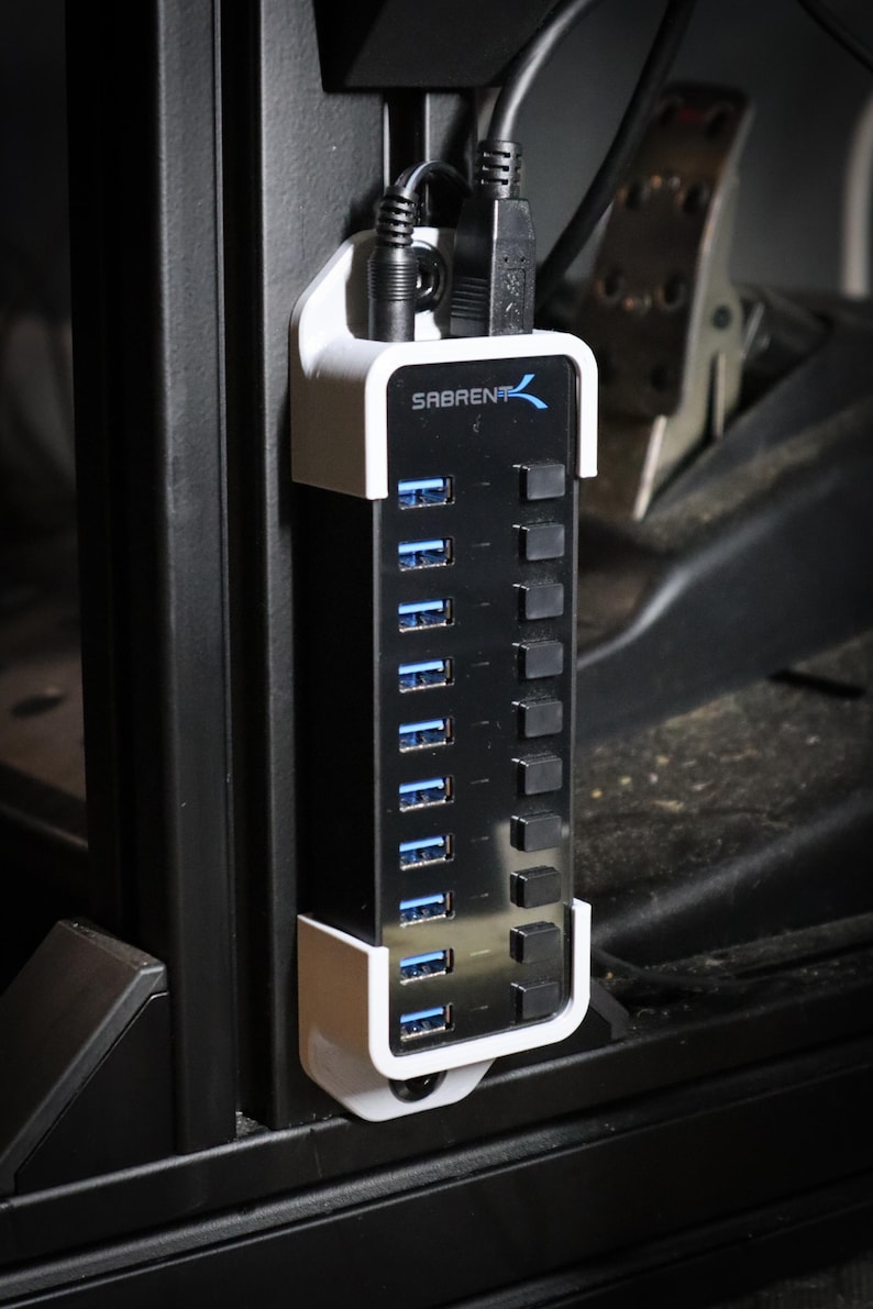 Sabrent USB Hub Mount for Sim Racing Cockpit | 7, 10, & 16-port ...