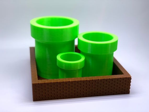 Pipe with Tray Mario Gift Planter Pot Mario pipe planter large and ...