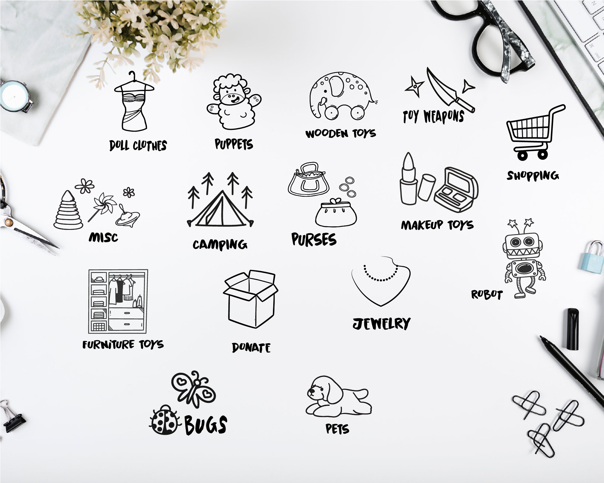 63 Toy Storage Labels Svg Files for Cricut/children Toy Storage Label ...