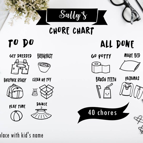 Chore Chart Svg - Etsy