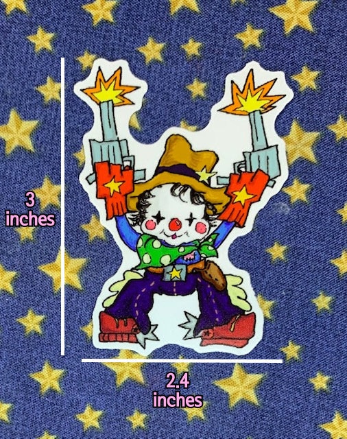 Cowboy Clown Sticker Bundle - Etsy