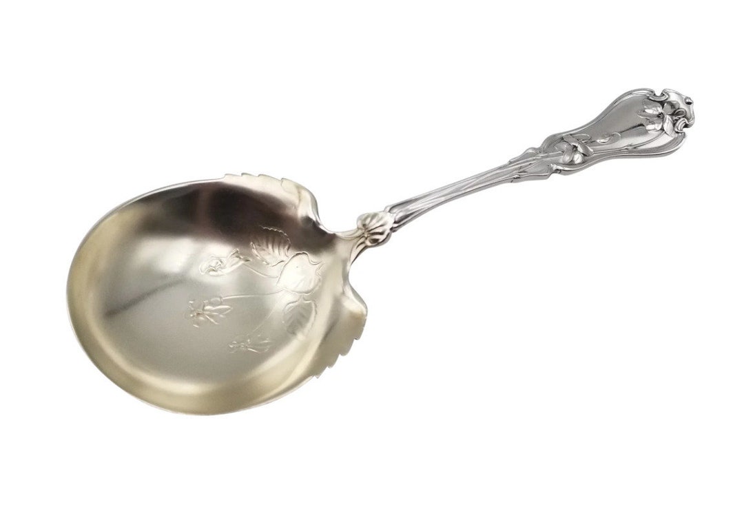 Preserve Spoon ~ Violet by Whiting Sterling Silver 7.5" GW Bowl Flowers ...