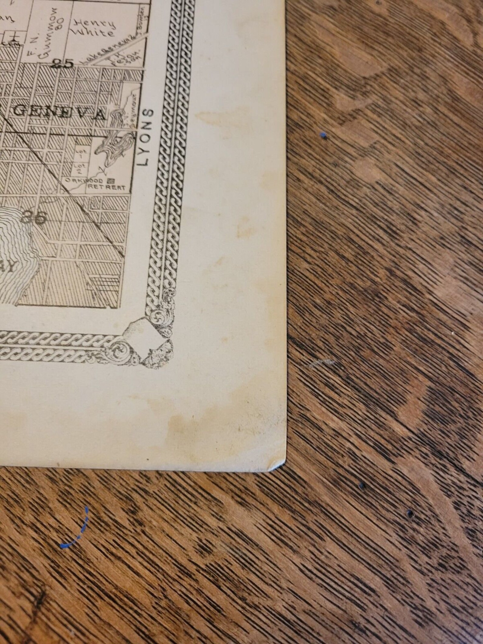 Vintage 1907 Atlas Plat Map ~ Geneva Township Walworth County Wisconsin ...