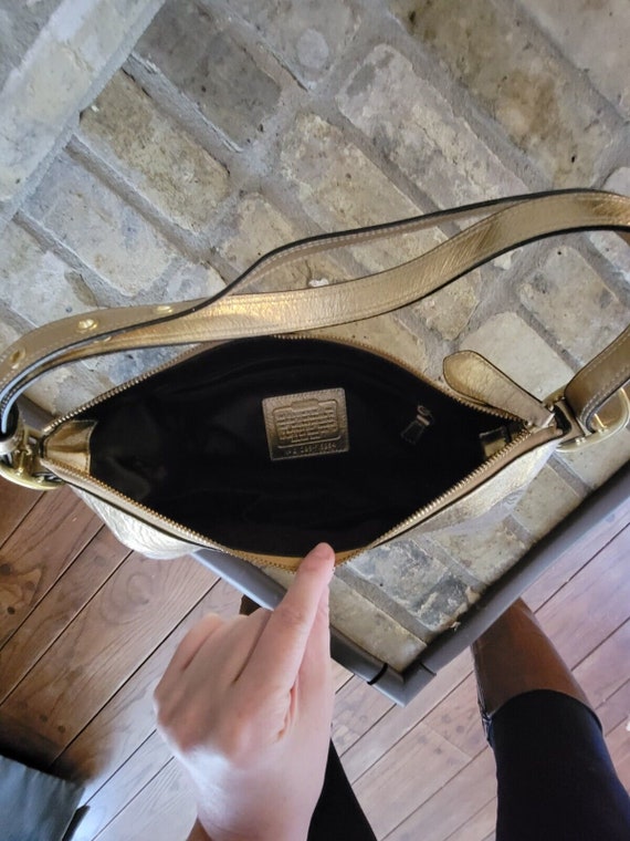 Coach Gold Tan Signature Horse Carriage Print Mini Ho… - Gem