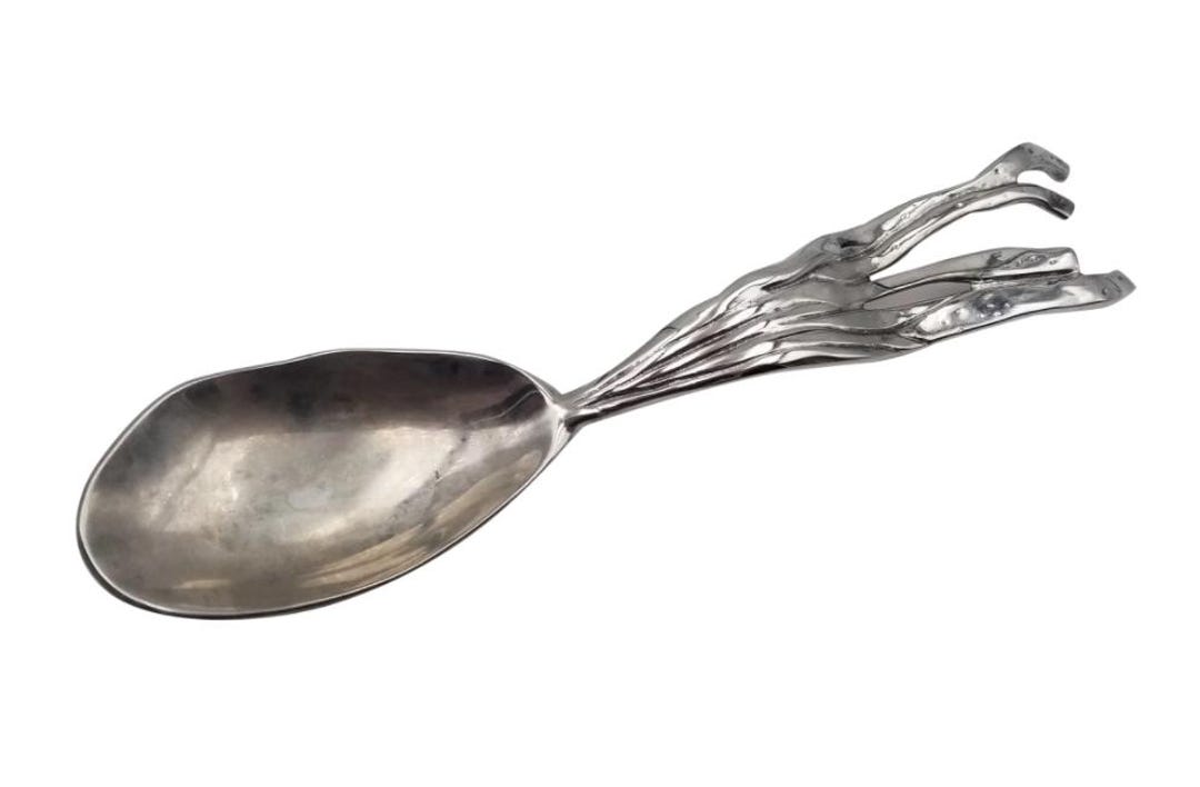 Michael Aram Silverplate Serving Spoon Figural Abstract Vegetable Plant ...