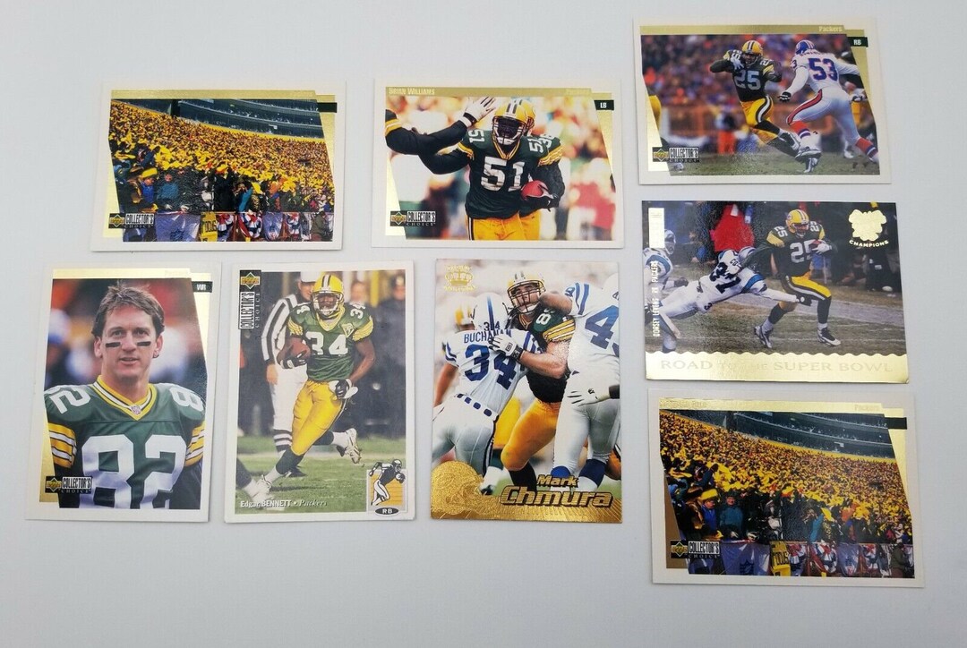 Lot of 8 Green Bay Packers NFL Football Trading Cards 90s Chmura ...