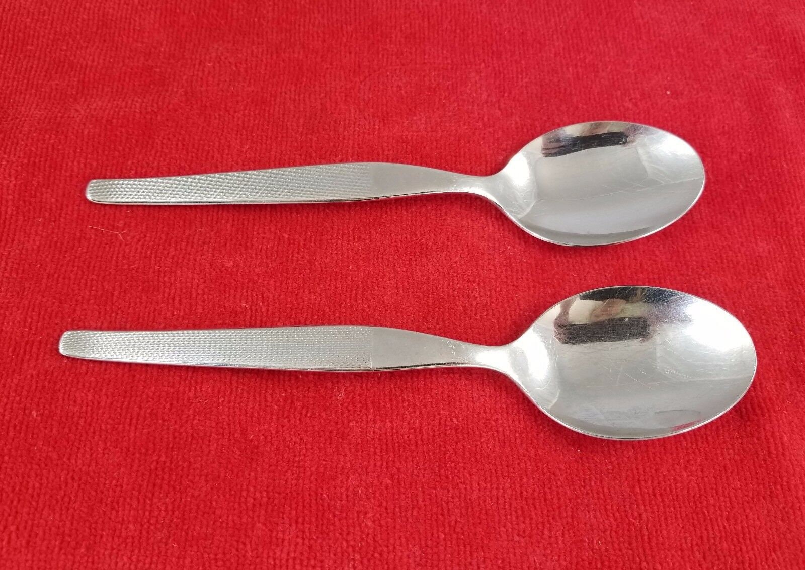 Mid Century Modern Stainless Steel Oval Place Soup Spoons GD 18/8 ...