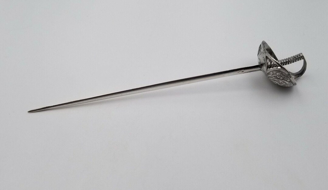 Unique Dutch .833 Silver Fencing Saber Sword Meat Skewer Kabob 7.5 ...