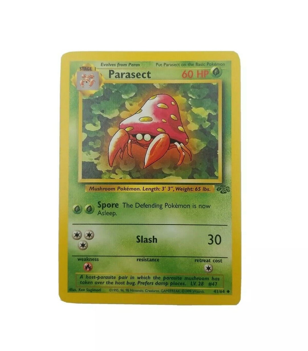 Pokémon TCG Parasect Jungle 41/64 Regular Unlimited Uncommon - Etsy