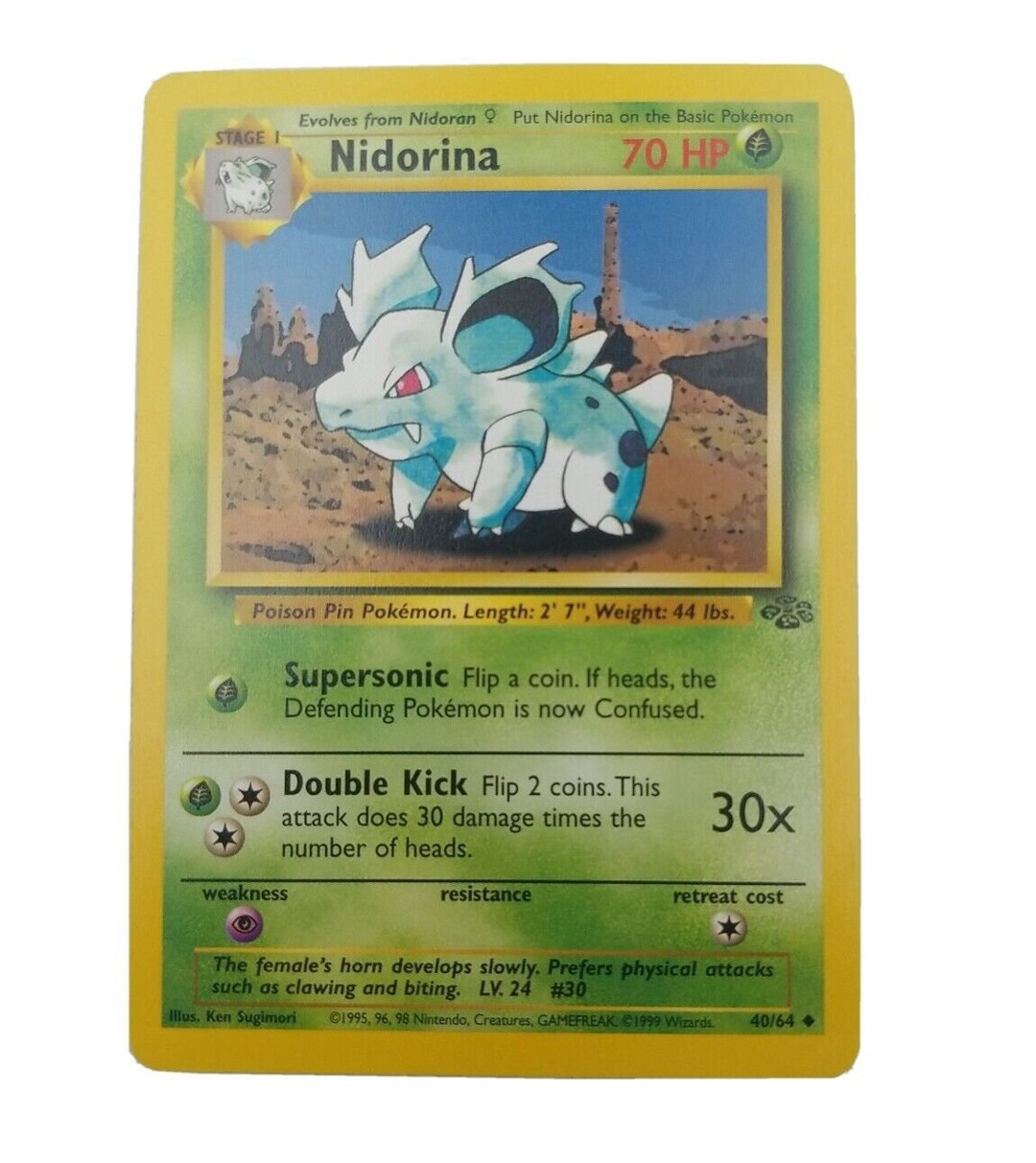 Pokémon TCG Nidorina Jungle 40/64 Regular Unlimited Uncommon - Etsy