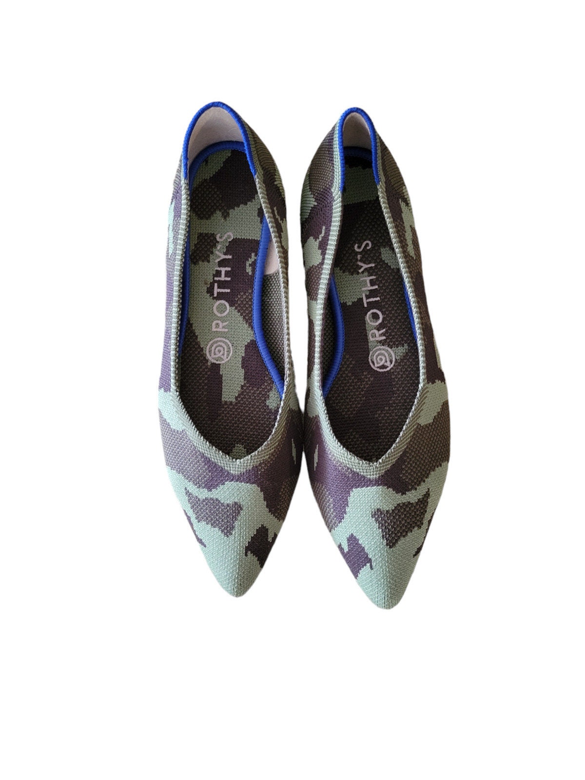 Rothys 'the Point' Olive Camouflage Camo Women's Pointed Ballet Flats ...