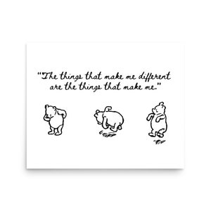 Winnie the Pooh Drawing A.A. Milne Quote Poster Art Print Nursery Decor ...