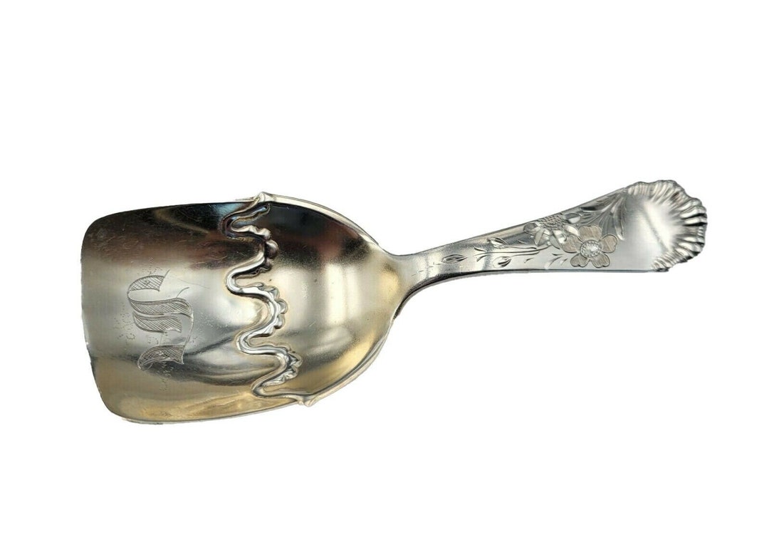 Tea Caddy Spoon Victoria No. 80 by Wood & Hughes Sterling Silver ...