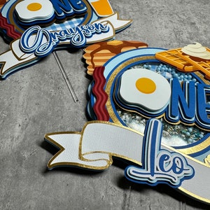 Breakfast Birthday Cake Topper, Brunch Cake Topper, Pancakes and ...