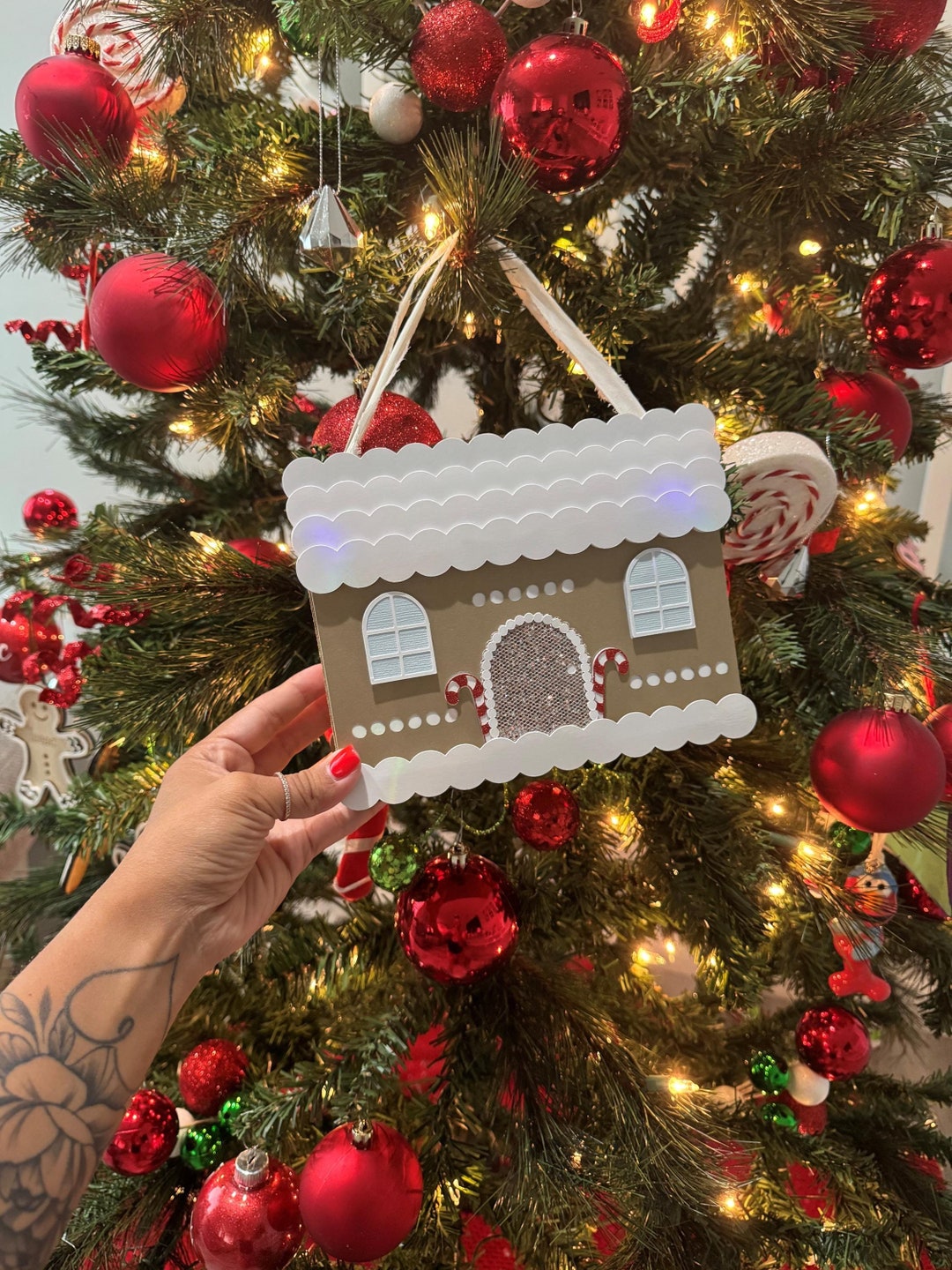 Gingerbread House Gift Bag SVG - Etsy