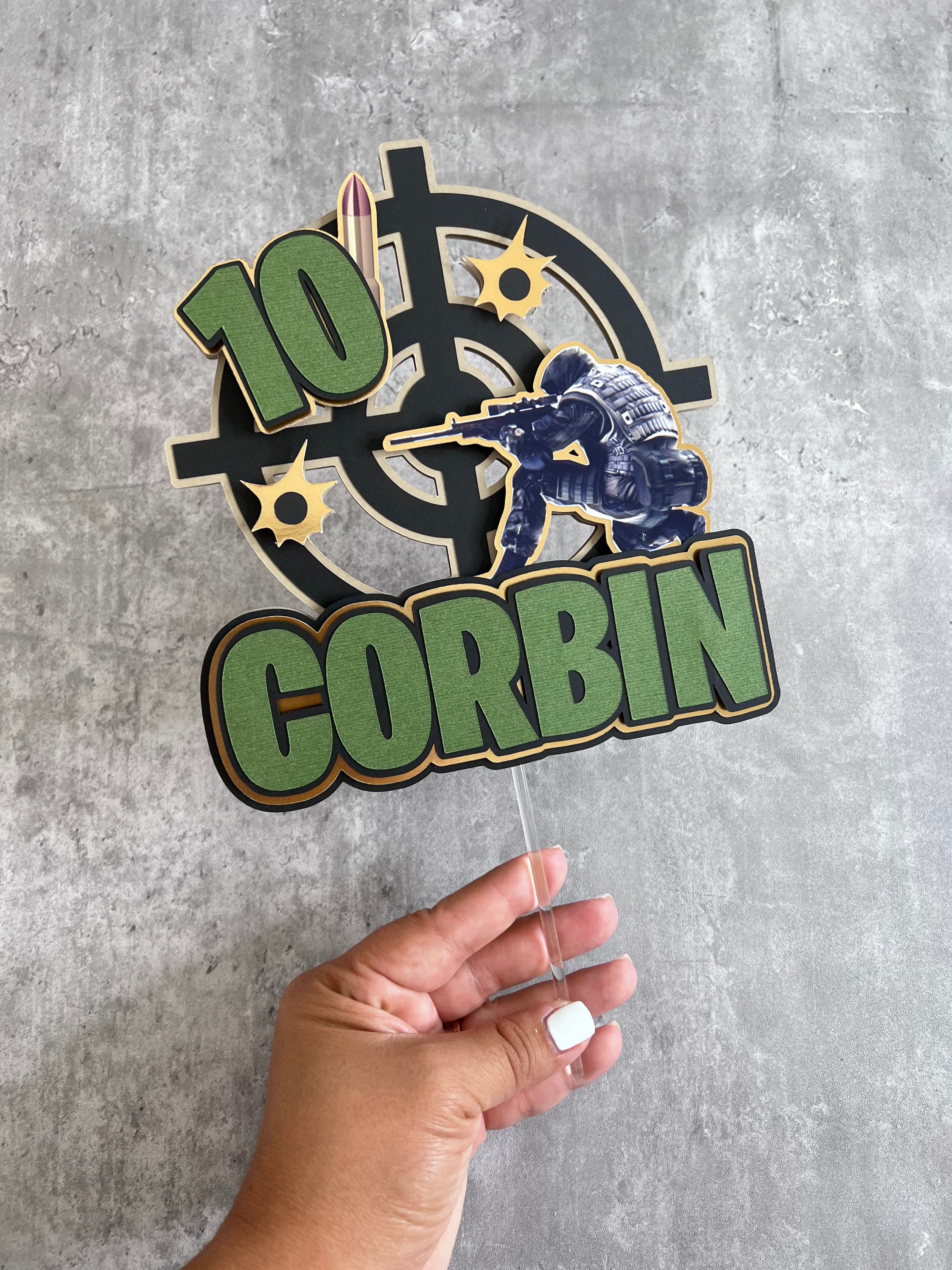 Military Cake Topper Gamer Cake Topper Video Game Birthday - Etsy