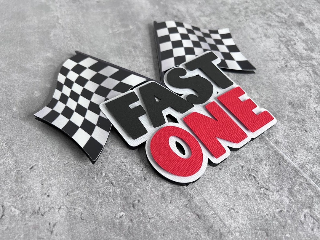 Fast One Cake Topper: Racing Birthday Party Decor - Etsy