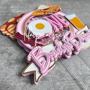 Breakfast Birthday Cake Topper, Brunch Cake Topper, Pancakes and ...