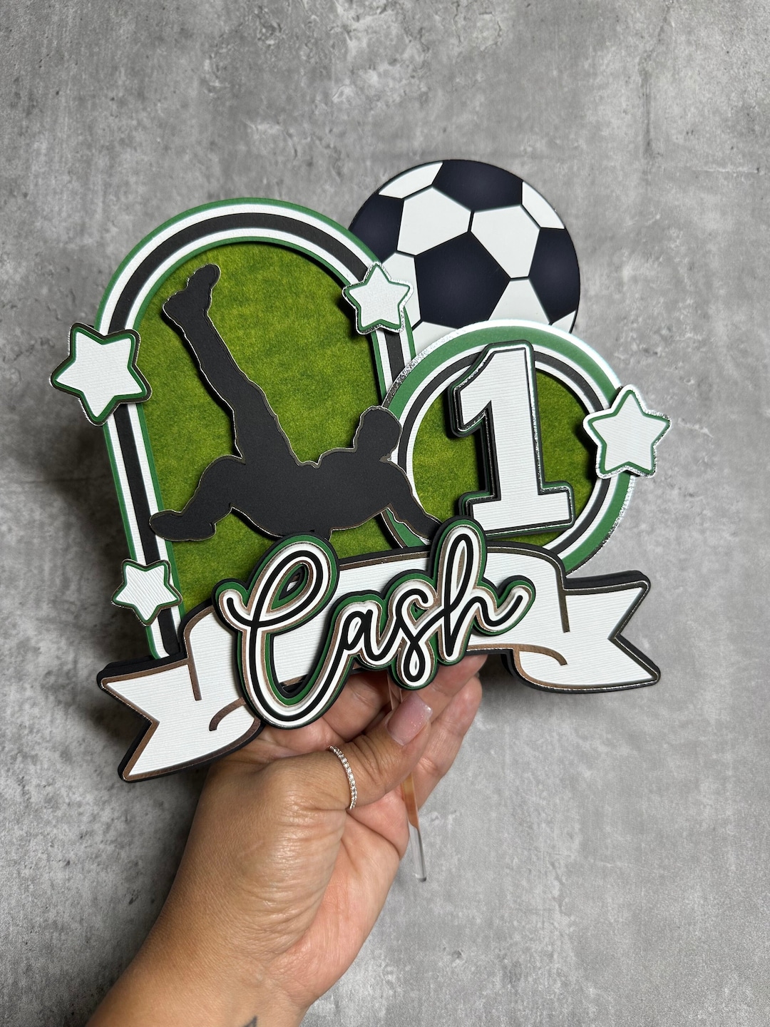 Soccer Cake Topper, Soccer Birthday Party, Soccer Birthday Cake Topper ...