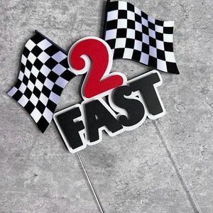 2 Fast Birthday Cake Topper, Two Fast Birthday, Two Fast Party Decor - Etsy