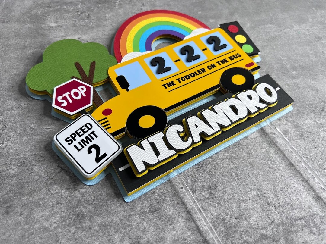 School Bus Cake Topper, Bus Cake Topper, Bus Birthday Decor - Etsy UK