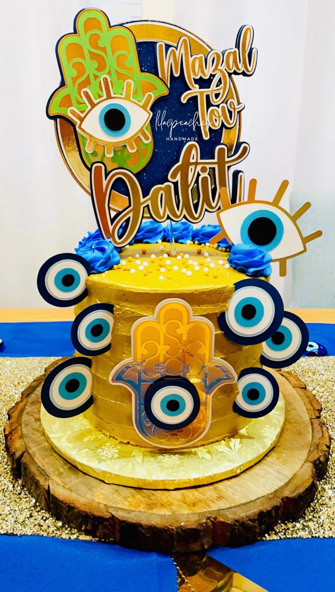 Hamsa Cake Topper Set Evil Eye Cake Topper - Etsy