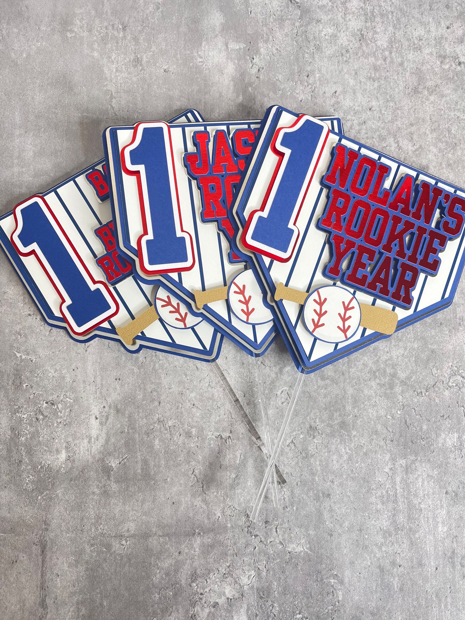 Baseball Birthday Cake Topper Rookie of the Year First - Etsy