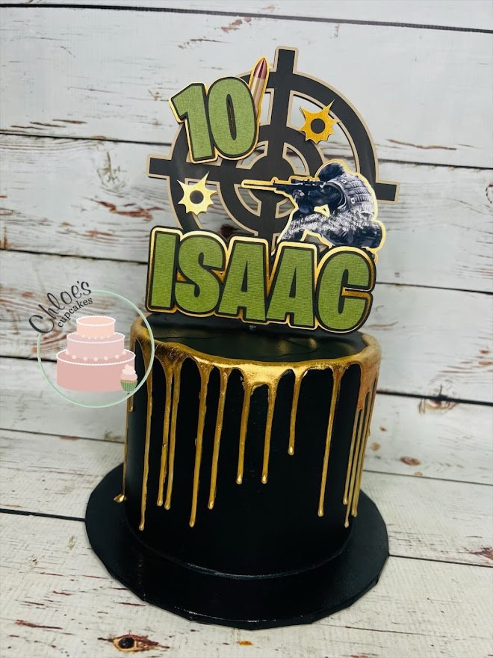Military Cake Topper Gamer Cake Topper Video Game Birthday - Etsy